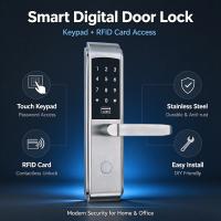 China ELA EM05 Smart Digital Door Lock Touch Keypad RFID Card Stainless Steel Easy Install Modern Security for hotel for sale