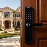 China Hotel Price Smart Door Lock 50*50 Mortise Aluminum Alloy with Semiconductor Fingerprint Sensor Tuya Wifi App Control 515 for sale