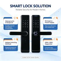 China Hotel Price Smart Door Lock 50*50 Mortise Aluminum Alloy with Semiconductor Fingerprint Sensor Tuya Wifi App Control 515 for sale