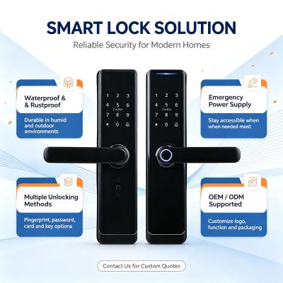 China Hotel Price Smart Door Lock 50*50 Mortise Aluminum Alloy with Semiconductor Fingerprint Sensor Tuya Wifi App Control 515 for sale
