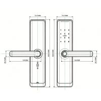 China Good Quality Smart Door Lock 50*50 Mortise Aluminum Alloy with Semiconductor Fingerprint Sensor Tuya Wifi App Control 515 for sale