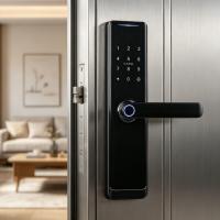 China Good Quality Smart Door Lock 50*50 Mortise Aluminum Alloy with Semiconductor Fingerprint Sensor Tuya Wifi App Control 515 for sale
