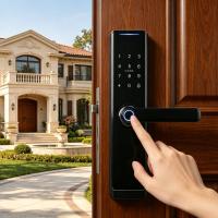 China Good Quality Smart Door Lock 50*50 Mortise Aluminum Alloy with Semiconductor Fingerprint Sensor Tuya Wifi App Control 515 for sale