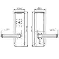 China Factory Direct Supply Aluminum Alloy Smart Lock Fingerprint Password Tuya App Access Control Lock for Wooden Door 518 for sale