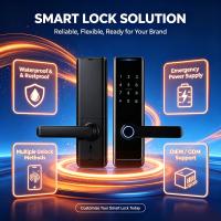 China Factory Direct Supply Aluminum Alloy Smart Lock Fingerprint Password Tuya App Access Control Lock for Wooden Door 518 for sale