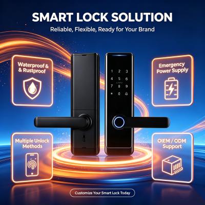 China Factory Direct Supply Aluminum Alloy Smart Lock Fingerprint Password Tuya App Access Control Lock for Wooden Door 518 for sale