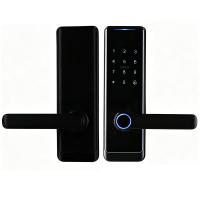 China Manufacturer Aluminum Alloy Smart Lock New Design Fingerprint Password Tuya App Digital Lock for Wooden Door 518 for sale