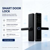 China New Design Aluminum Alloy Smart Lock High Quality Fingerprint Password Tuya App Electronic Lock for Wooden Door518 for sale