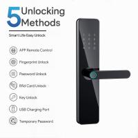 China Factory Direct Supply Manufacturer Aluminum Alloy Smart Lock Fingerprint Password Tuya App Lock for Wooden Door 551 for sale