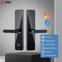China Factory Direct Supply Manufacturer Aluminum Alloy Smart Lock Fingerprint Password Tuya App Lock for Wooden Door 551 for sale