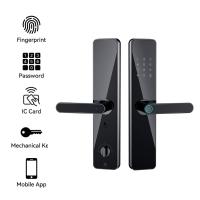 China Factory Direct Supply Manufacturer Aluminum Alloy Smart Lock Fingerprint Password Tuya App Lock for Wooden Door 551 for sale