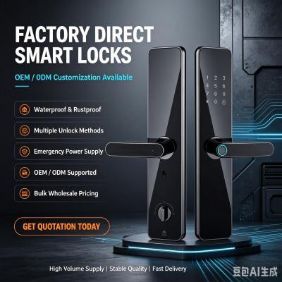 China New Design Aluminum Alloy Home Security Smart Lock Fingerprint Password Tuya App Digital Lock for Entry Wooden Door 551 for sale