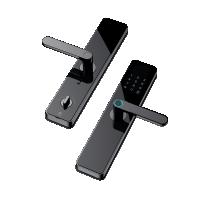 China New Design Aluminum Alloy Home Security Smart Lock Fingerprint Password Tuya App Digital Lock for Entry Wooden Door 551 for sale