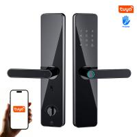 China Manufacturer High Quality Aluminum Alloy Entry Door Lock Fingerprint Password Tuya App Home Security Smart Lock for Wooden Door 551 for sale