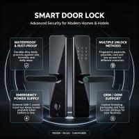 China Manufacturer High Quality Aluminum Alloy Entry Door Lock Fingerprint Password Tuya App Home Security Smart Lock for Wooden Door 551 for sale