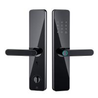 China Factory Direct Supply Manufacturer Aluminum Alloy Entry Door Smart Lock Fingerprint Password Tuya App Home Security Lock for Wooden Door 551 for sale