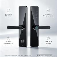 China Factory Direct Supply Manufacturer Aluminum Alloy Entry Door Smart Lock Fingerprint Password Tuya App Home Security Lock for Wooden Door 551 for sale