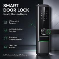 China Hot Sale Factory Direct Supply Premium Grade Aluminum Alloy Smart Lock Fingerprint Password Tuya App Anti Peep Keyless Entry Home Security Lock for Front Entry Door 596 for sale