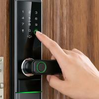 China Best Selling New Design Durable Aluminum Alloy Smart Lock Fingerprint Password Tuya App Remote Control Digital Lock for House Apartment Entry Door 596 for sale