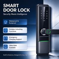 China Premium Grade Hot Sale New Design Aluminum Alloy Home Security Lock Fingerprint Password Tuya App Electronic Lock for Entry Wooden Door 596 for sale