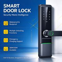China Durable Factory Direct Supply Manufacturer Aluminum Alloy Entry Door Smart Lock Fingerprint Password Tuya App Home Security Lock for Wooden Door 596 for sale
