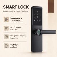 China Premium Grade New Design Factory Direct Supply Aluminum Alloy Keyless Smart Lock Fingerprint Password Tuya App Anti Peep Access Lock for House Front Door 561 for sale