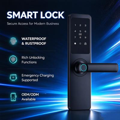 China Durable Reliable Manufacturer High Quality Aluminum Alloy Entry Smart Lock Fingerprint Password Tuya App Remote Control Electronic Lock for Apartment 561 for sale