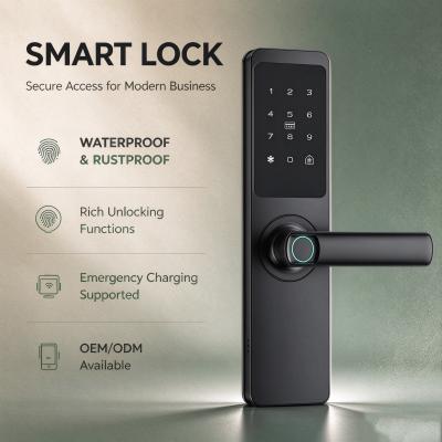 China Durable Manufacturer Factory Direct Supply Aluminum Alloy Home Entry Smart Lock Fingerprint Password Tuya App Keyless Remote Control Lock for House 561 for sale