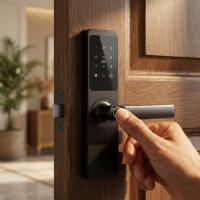 China Reliable New Design Manufacturer High Quality Aluminum Alloy Front Home Security Lock Fingerprint Password Tuya App Keyless Access Lock for Apartment Entry 561 for sale