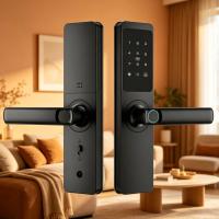 China Premium Grade High Quality Factory Direct Supply Manufacturer Aluminum Alloy Apartment Security Electronic Lock Fingerprint Password Tuya App Anti Peep Keyless Lock 561 for sale