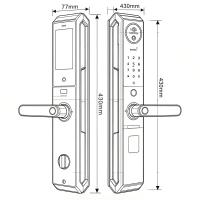 China ELA Reliable Manufacturer Best Price  Face Recognition Fingerprint  Smart Door Lock  for Residential for sale