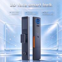 China Trending and Hot Sale CNC Aluminum Alloy Material 3D Face Smart Digital Lock with Multiple Functions for Home Use for sale
