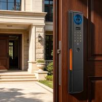 China Trending and Hot Sale CNC Aluminum Alloy Material 3D Face Smart Digital Lock with Multiple Functions for Home Use for sale