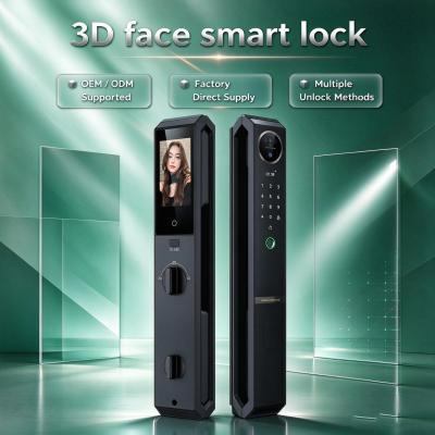 China Wholesale Multi-functional Aluminum Alloy Material 3D Face Unlock Smart Digital Lock for Home Use for sale