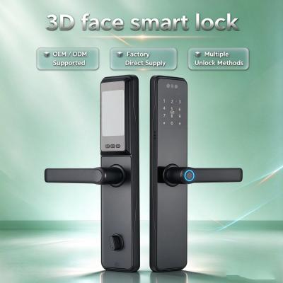China Stable Supply Multi-functional Aluminum Alloy Material 3D Face Unlock Smart Digital Lock for Home Use for sale