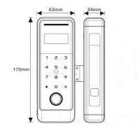 China Factory Direct Password RFID Smart Glass Door Lock with Doorbell for Entrance for sale