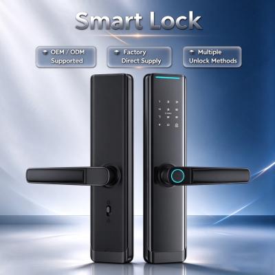 China Durable and Safe Aluminum Alloy Material Smart Digital Lock with Multiple Unlock Methods for Home Door for sale