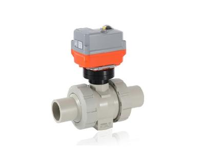 China IP67 PVC Socket Ball Valve Trapezoidal Threaded Union Type Ball Valve CE for sale