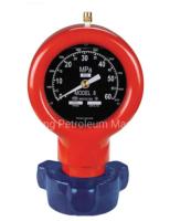 China Mud Pump Pressure Gauge 2 Inch NPT Male M20X1.5 YK-150 0-40MPa Liquid Filled for sale