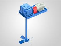 China 7.5 kW Mud Agitator 60/72 RPM 950 mm Impeller Cycloid Reducer Mixing Tank for sale