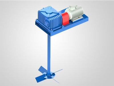 China 7.5 kW Mud Agitator 60/72 RPM 950 mm Impeller Cycloid Reducer Mixing Tank for sale
