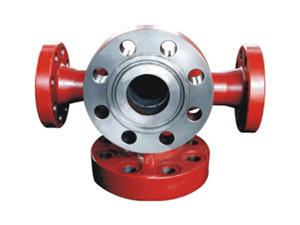 China API-7K Discharge Cross Tee for Mud Pumps - 4130 Chrome-Moly Alloy Steel with 5000PSI/7500PSI Pressure Rating & NACE-MR0175 H₂S-Resistant for sale