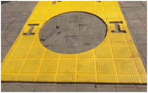 China ZP175 ZP275 ZP375 Drilling Rig Floor Anti-Skid Mats - 25mm/30mm PU Rubber with 19.6MPa Strength for sale