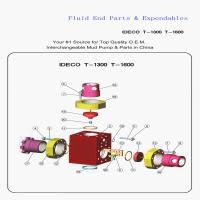 China Ideco T-1300 T-1600 Drill Mud Pump Fluid End Components - Complete Parts Kit for 1300/1600 Series for sale