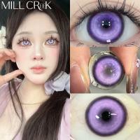 China Compact Yearly Colored Contact Lenses 10Dk/T Oxygen Permeability -0.00 To -8.00 Power Range for sale