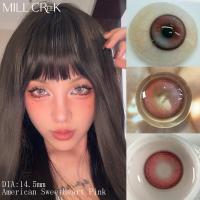 China Blue Pink HEMA Natural Eye Contacts 365 Days 8.5mm Base Curve Natural Looking Colored Contacts for sale