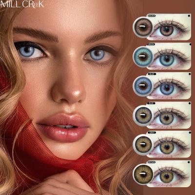 China MC38 Yearly Colored Contact Lenses 14.2mm Diameter Millcreek Lenses With HEMA Material for sale