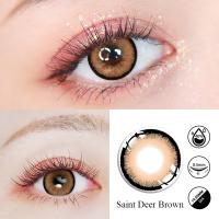 China 14.5mm Dia Lenses For Dry Eyes Brown Hydrogel Material Single Use MILLCREEK Lenses for sale