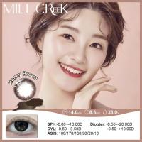 China 14.0mm Diameter Toric Colored Contacts Brown Hydrogel Millcreek Lenses For 1 Year for sale