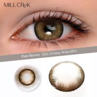China Pear Brown Daily Disposable Lenses 8.6mm Base Curve MILLCREEK Lenses With UV Protection for sale